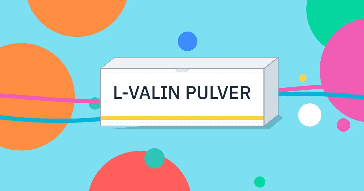 Symbolbild: Packung mit der Aufschrift L-VALIN PULVER (PZN 01003986) – Verfügbarkeit und Bezug in Apotheken in Frankfurt am Main