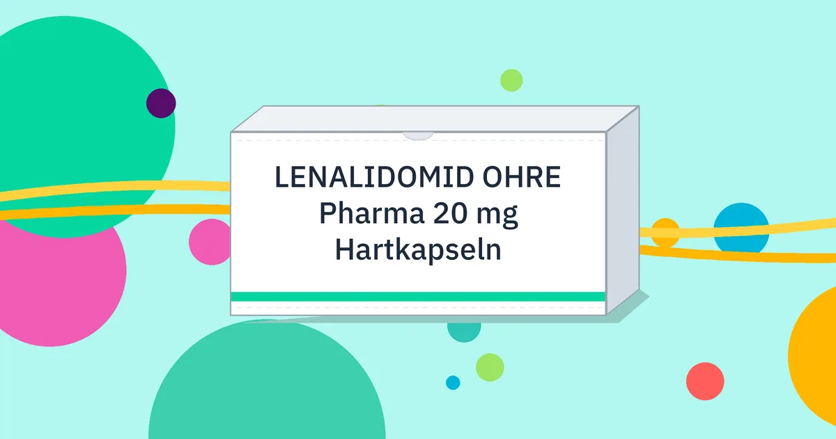 Symbolbild: Packung mit der Aufschrift LENALIDOMID OHRE Pharma 20 mg Hartkapseln (PZN 17620391) – Verfügbarkeit und Bezug in Apotheken in Frankfurt am Main