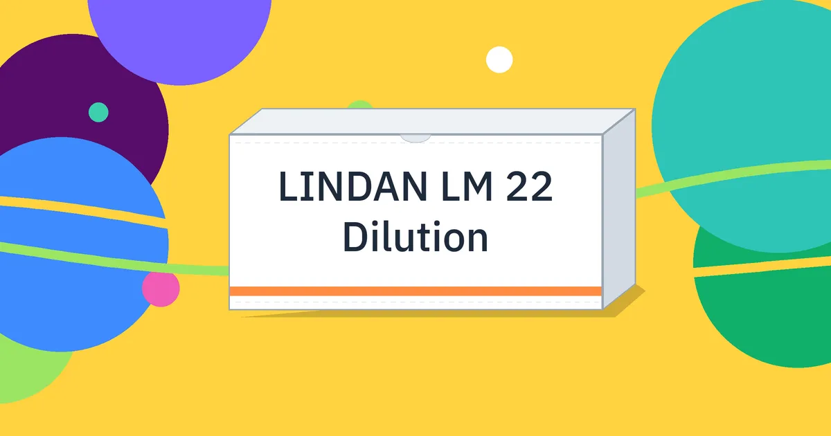 Symbolbild: Packung mit der Aufschrift LINDAN LM 22 Dilution (PZN 13529742) – Verfügbarkeit und Bezug in Apotheken in Frankfurt am Main