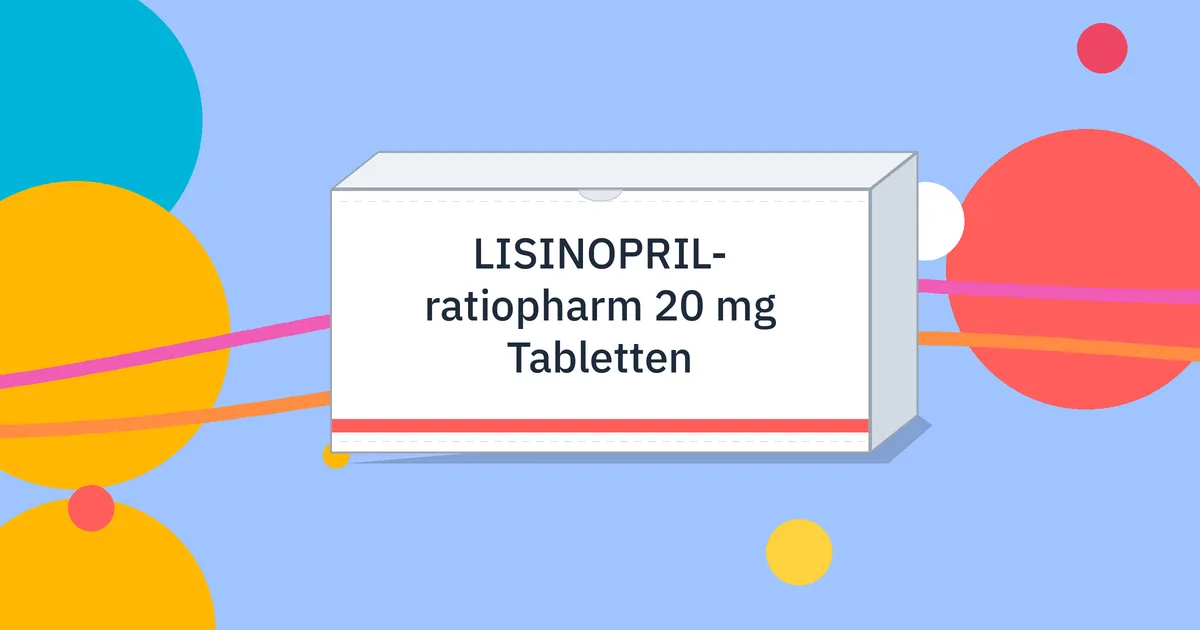 Symbolbild: Packung mit der Aufschrift LISINOPRIL-ratiopharm 20 mg Tabletten (PZN 00601484) – Verfügbarkeit und Bezug in Apotheken in Frankfurt am Main