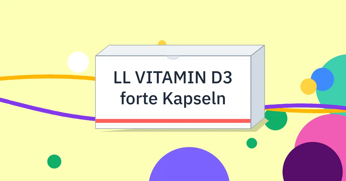 Symbolbild: Packung mit der Aufschrift LL VITAMIN D3 forte Kapseln (PZN 19794540) – Verfügbarkeit und Bezug in Apotheken in Frankfurt am Main