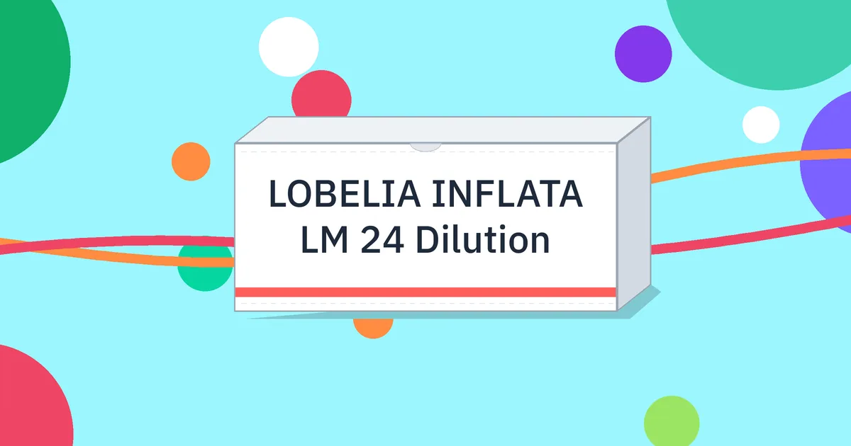 Symbolbild: Packung mit der Aufschrift LOBELIA INFLATA LM 24 Dilution (PZN 13533979) – Verfügbarkeit und Bezug in Apotheken in Frankfurt am Main