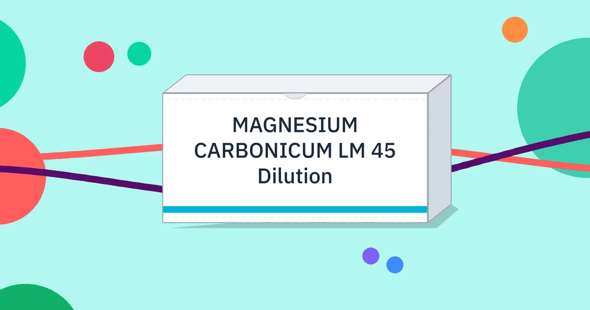 Symbolbild: Packung mit der Aufschrift MAGNESIUM CARBONICUM LM 45 Dilution (PZN 12937255) – Verfügbarkeit und Bezug in Apotheken in Frankfurt am Main