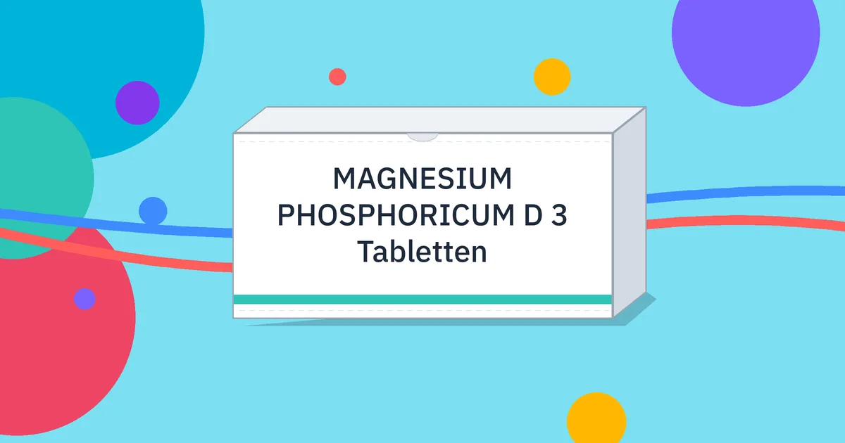 Symbolbild: Packung mit der Aufschrift MAGNESIUM PHOSPHORICUM D 3 Tabletten (PZN 01777937) – Verfügbarkeit und Bezug in Apotheken in Frankfurt am Main