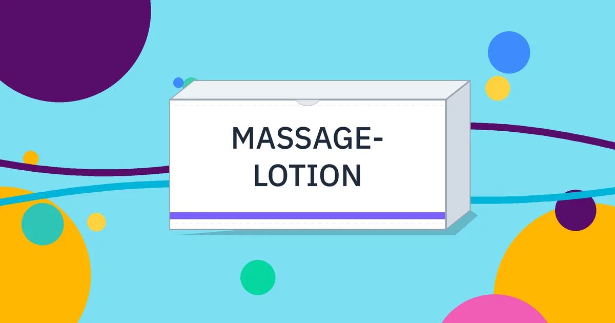 Symbolbild: Packung mit der Aufschrift MASSAGE-LOTION (PZN 01007642) – Verfügbarkeit und Bezug in Apotheken in Frankfurt am Main