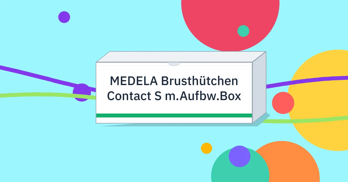 Symbolbild: Packung mit der Aufschrift MEDELA Brusthütchen Contact S m.Aufbw.Box (PZN 00294579) – Verfügbarkeit und Bezug in Apotheken in Frankfurt am Main
