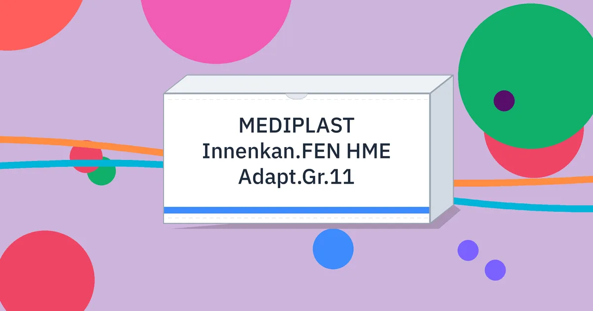 Symbolbild: Packung mit der Aufschrift MEDIPLAST Innenkan.FEN HME Adapt.Gr.11 (PZN 03226101) – Verfügbarkeit und Bezug in Apotheken in Frankfurt am Main