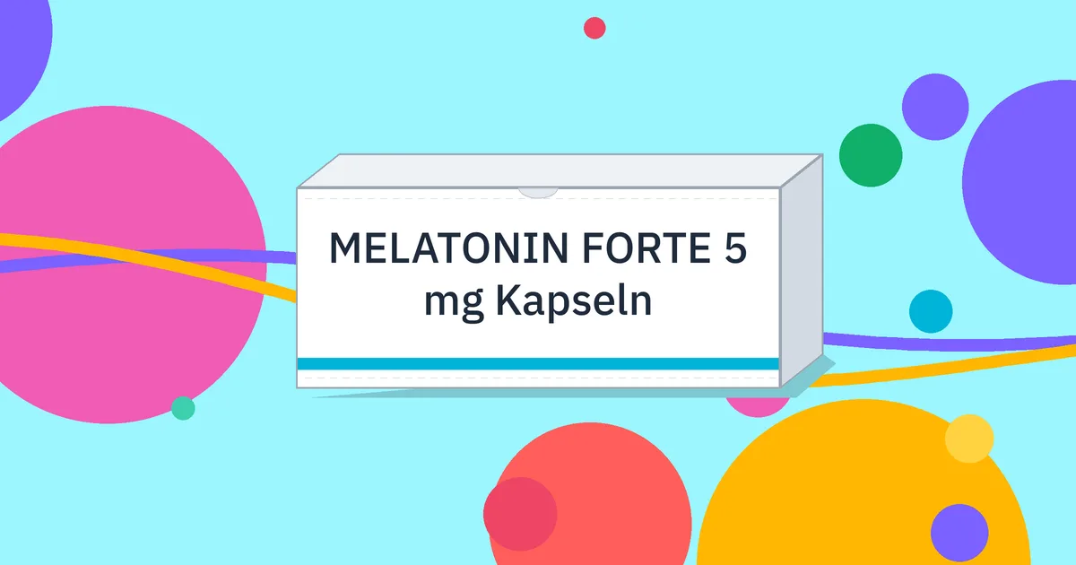 Symbolbild: Packung mit der Aufschrift MELATONIN FORTE 5 mg Kapseln (PZN 18002318) – Verfügbarkeit und Bezug in Apotheken in Frankfurt am Main