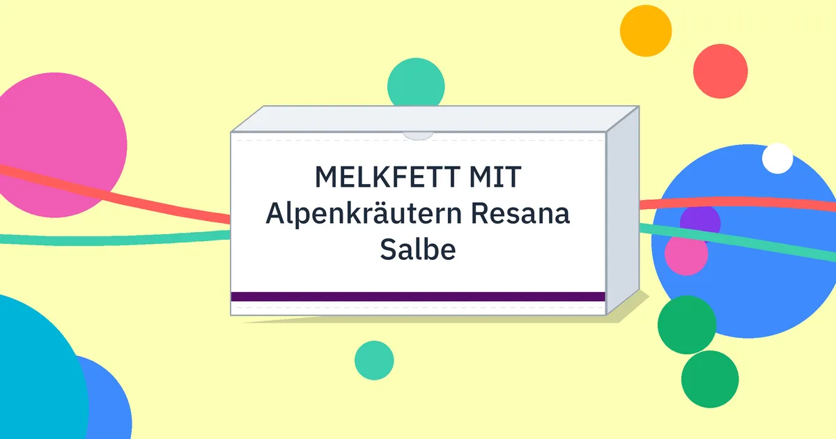 Symbolbild: Packung mit der Aufschrift MELKFETT MIT Alpenkräutern Resana Salbe (PZN 06979870) – Verfügbarkeit und Bezug in Apotheken in Frankfurt am Main