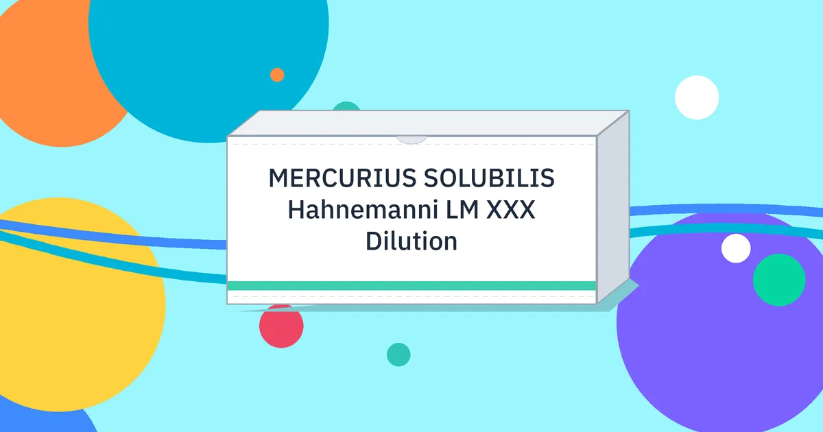 Symbolbild: Packung mit der Aufschrift MERCURIUS SOLUBILIS Hahnemanni LM XXX Dilution (PZN 02675311) – Verfügbarkeit und Bezug in Apotheken in Frankfurt am Main