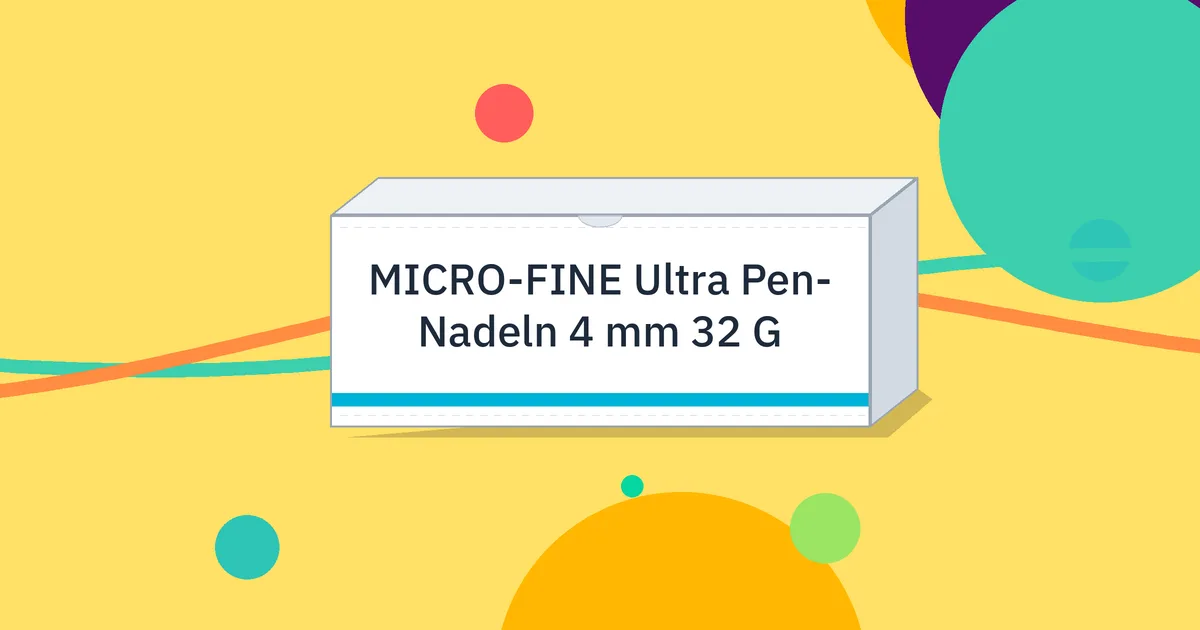 Symbolbild: Packung mit der Aufschrift MICRO-FINE Ultra Pen-Nadeln 4 mm 32 G (PZN 20611912) – Verfügbarkeit und Bezug in Apotheken in Frankfurt am Main