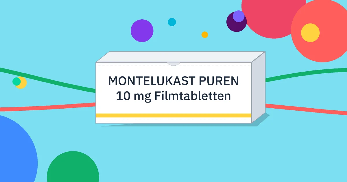 Symbolbild: Packung mit der Aufschrift MONTELUKAST PUREN 10 mg Filmtabletten (PZN 11356562) – Verfügbarkeit und Bezug in Apotheken in Frankfurt am Main