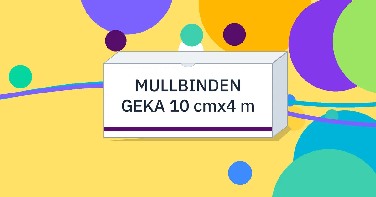 Symbolbild: Packung mit der Aufschrift MULLBINDEN GEKA 10 cmx4 m (PZN 01568530) – Verfügbarkeit und Bezug in Apotheken in Frankfurt am Main
