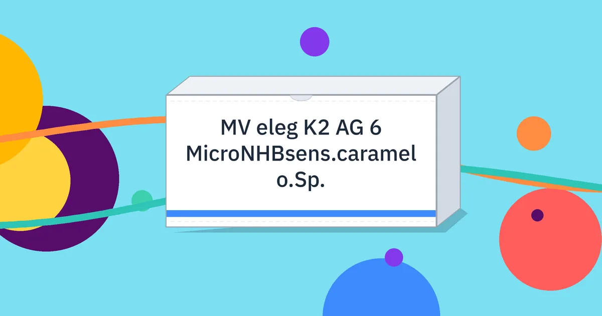 Symbolbild: Packung mit der Aufschrift MV eleg K2 AG 6 MicroNHBsens.caramel o.Sp. (PZN 16070037) – Verfügbarkeit und Bezug in Apotheken in Frankfurt am Main