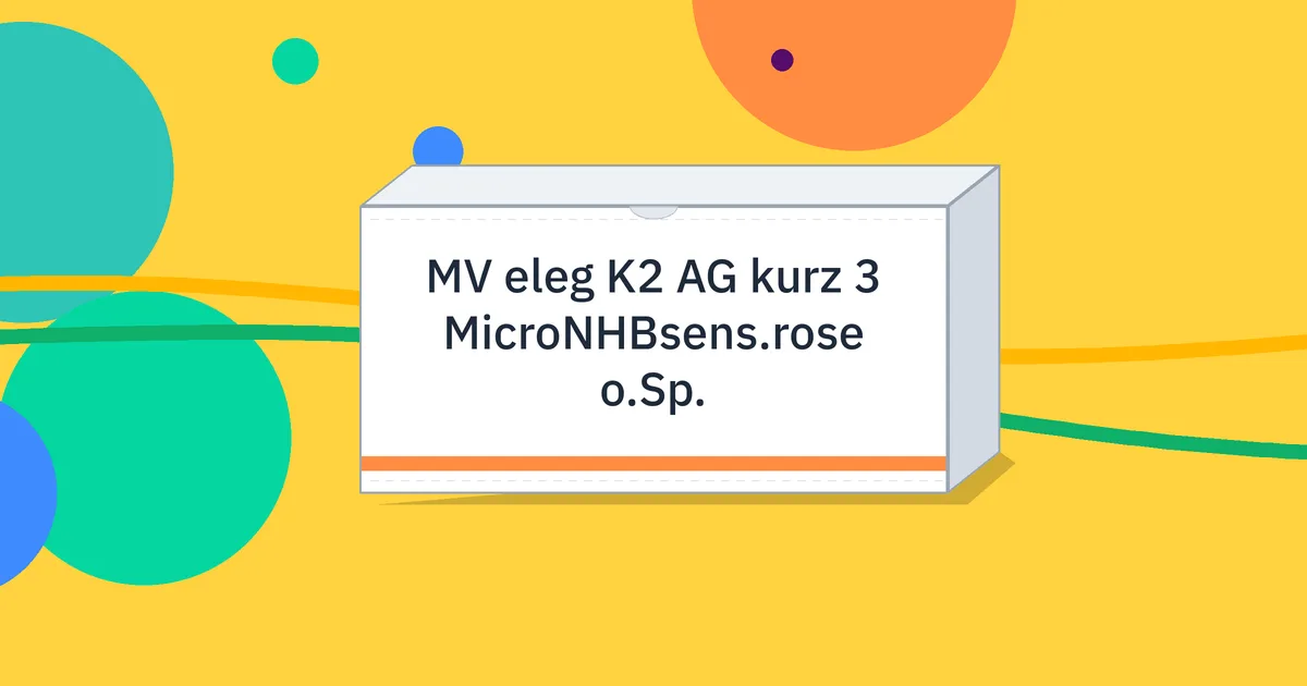 Symbolbild: Packung mit der Aufschrift MV eleg K2 AG kurz 3 MicroNHBsens.rose o.Sp. (PZN 15709520) – Verfügbarkeit und Bezug in Apotheken in Frankfurt am Main