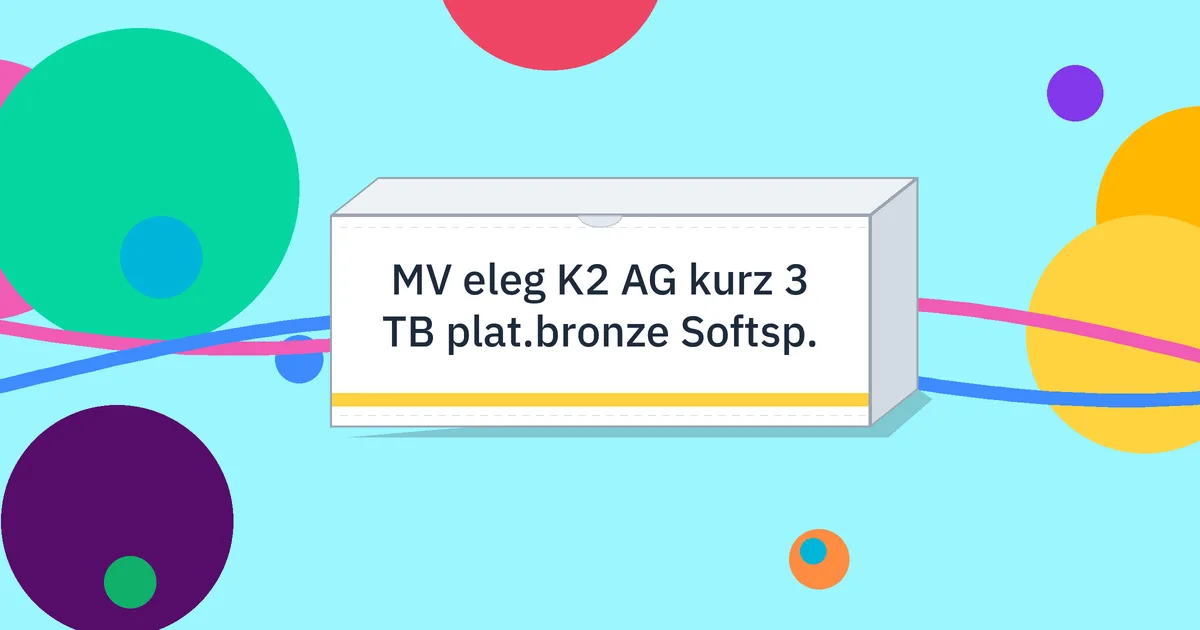 Symbolbild: Packung mit der Aufschrift MV eleg K2 AG kurz 3 TB plat.bronze Softsp. (PZN 14715872) – Verfügbarkeit und Bezug in Apotheken in Frankfurt am Main