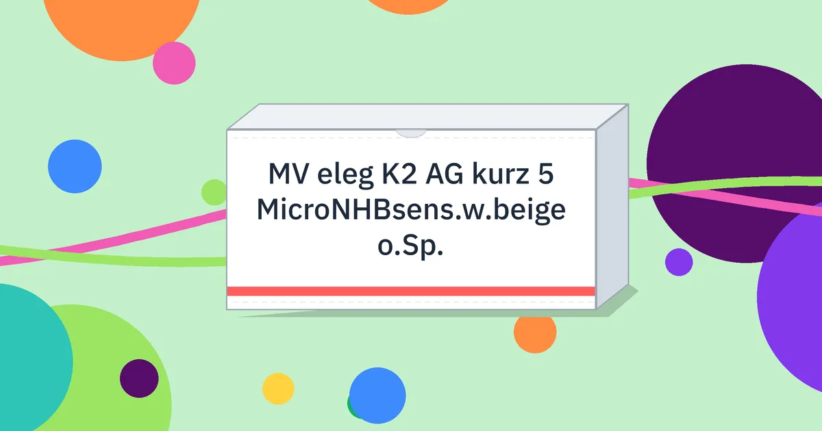 Symbolbild: Packung mit der Aufschrift MV eleg K2 AG kurz 5 MicroNHBsens.w.beige o.Sp. (PZN 15711586) – Verfügbarkeit und Bezug in Apotheken in Frankfurt am Main