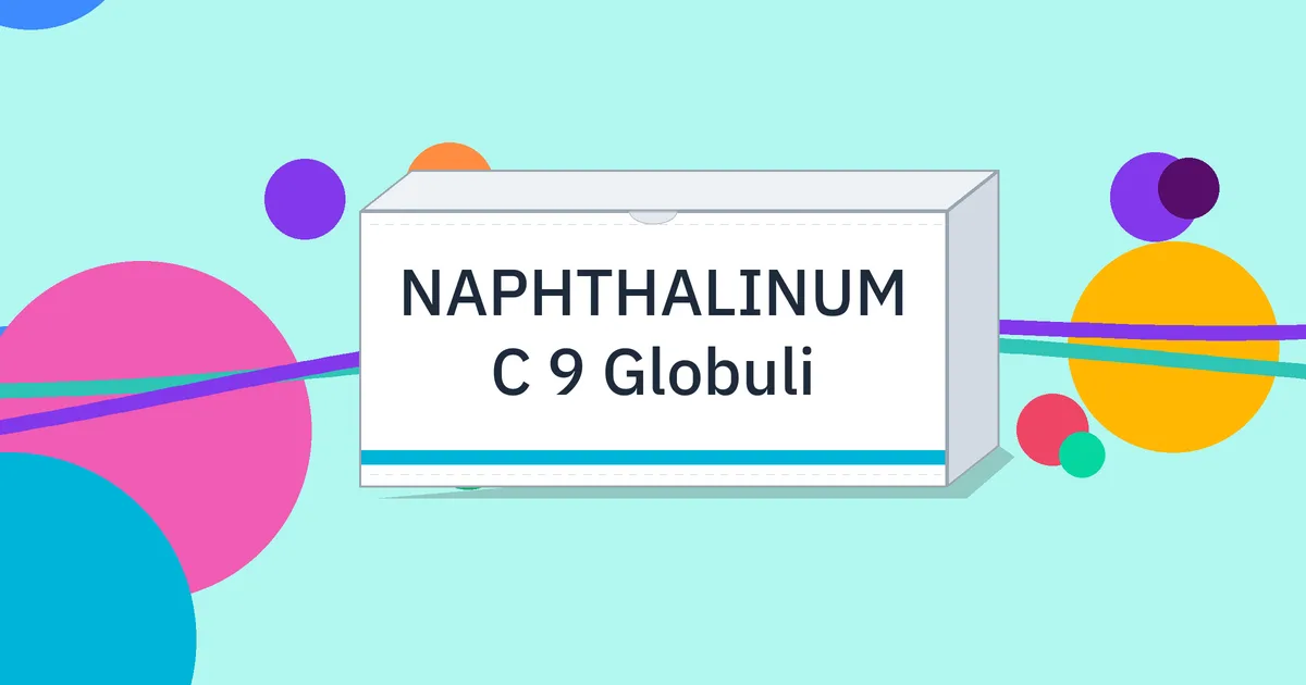 Symbolbild: Packung mit der Aufschrift NAPHTHALINUM C 9 Globuli (PZN 16692684) – Verfügbarkeit und Bezug in Apotheken in Frankfurt am Main