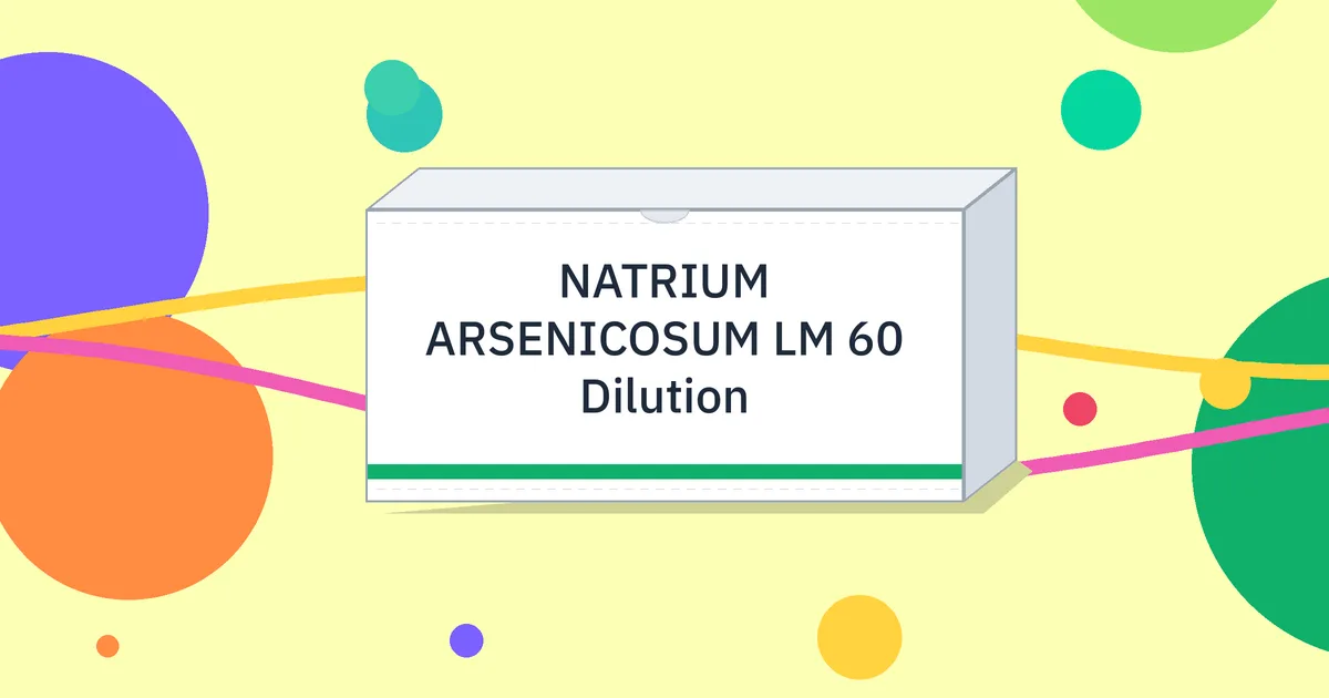 Symbolbild: Packung mit der Aufschrift NATRIUM ARSENICOSUM LM 60 Dilution (PZN 12959564) – Verfügbarkeit und Bezug in Apotheken in Frankfurt am Main