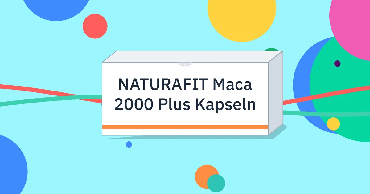 Symbolbild: Packung mit der Aufschrift NATURAFIT Maca 2000 Plus Kapseln (PZN 12516111) – Verfügbarkeit und Bezug in Apotheken in Frankfurt am Main