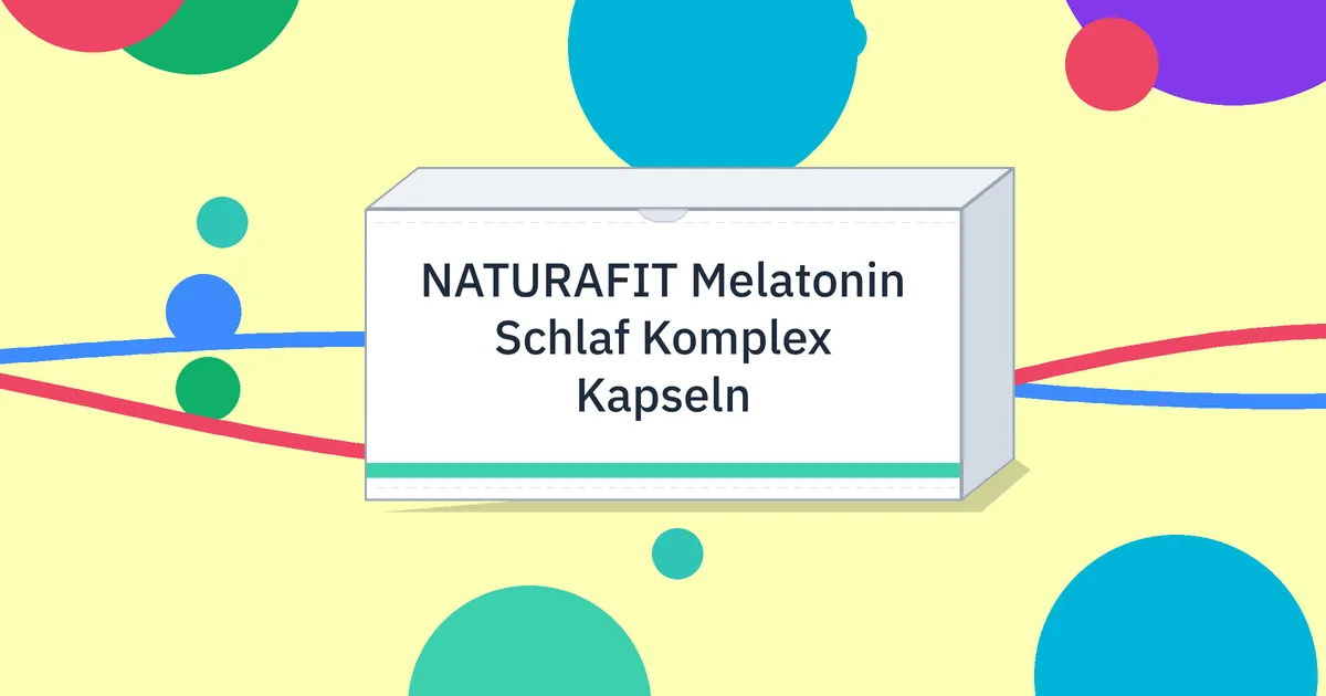 Symbolbild: Packung mit der Aufschrift NATURAFIT Melatonin Schlaf Komplex Kapseln (PZN 16122389) – Verfügbarkeit und Bezug in Apotheken in Frankfurt am Main