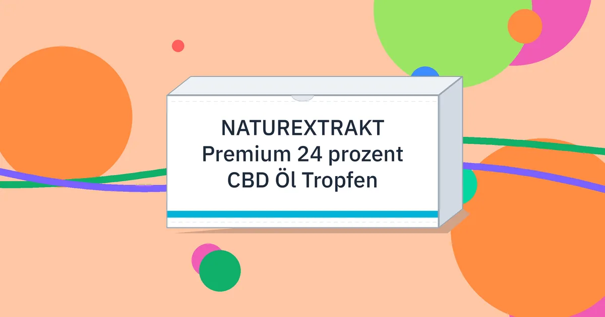 Symbolbild: Packung mit der Aufschrift NATUREXTRAKT Premium 24 prozent CBD Öl Tropfen (PZN 17419884) – Verfügbarkeit und Bezug in Apotheken in Frankfurt am Main