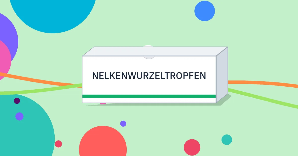 Symbolbild: Packung mit der Aufschrift NELKENWURZELTROPFEN (PZN 11867162) – Verfügbarkeit und Bezug in Apotheken in Frankfurt am Main