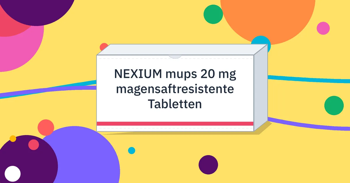Symbolbild: Packung mit der Aufschrift NEXIUM mups 20 mg magensaftresistente Tabletten (PZN 01340123) – Verfügbarkeit und Bezug in Apotheken in Frankfurt am Main