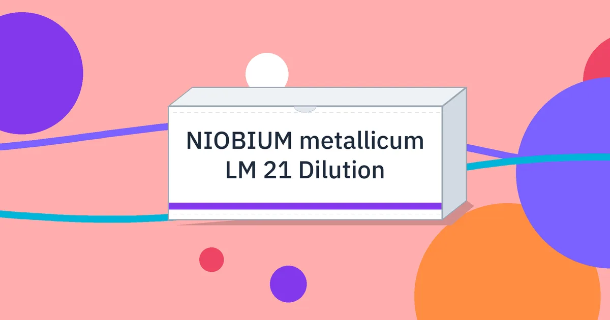 Symbolbild: Packung mit der Aufschrift NIOBIUM metallicum LM 21 Dilution (PZN 13619221) – Verfügbarkeit und Bezug in Apotheken in Frankfurt am Main