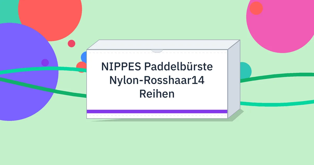 Symbolbild: Packung mit der Aufschrift NIPPES Paddelbürste Nylon-Rosshaar14 Reihen (PZN 19359732) – Verfügbarkeit und Bezug in Apotheken in Frankfurt am Main