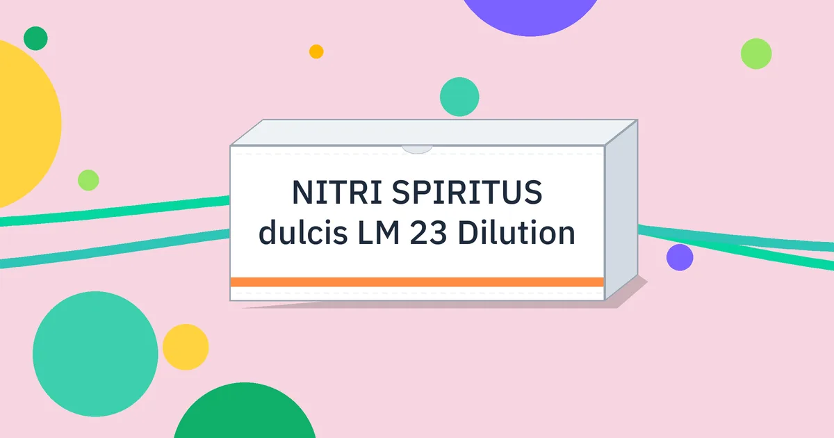Symbolbild: Packung mit der Aufschrift NITRI SPIRITUS dulcis LM 23 Dilution (PZN 13619712) – Verfügbarkeit und Bezug in Apotheken in Frankfurt am Main