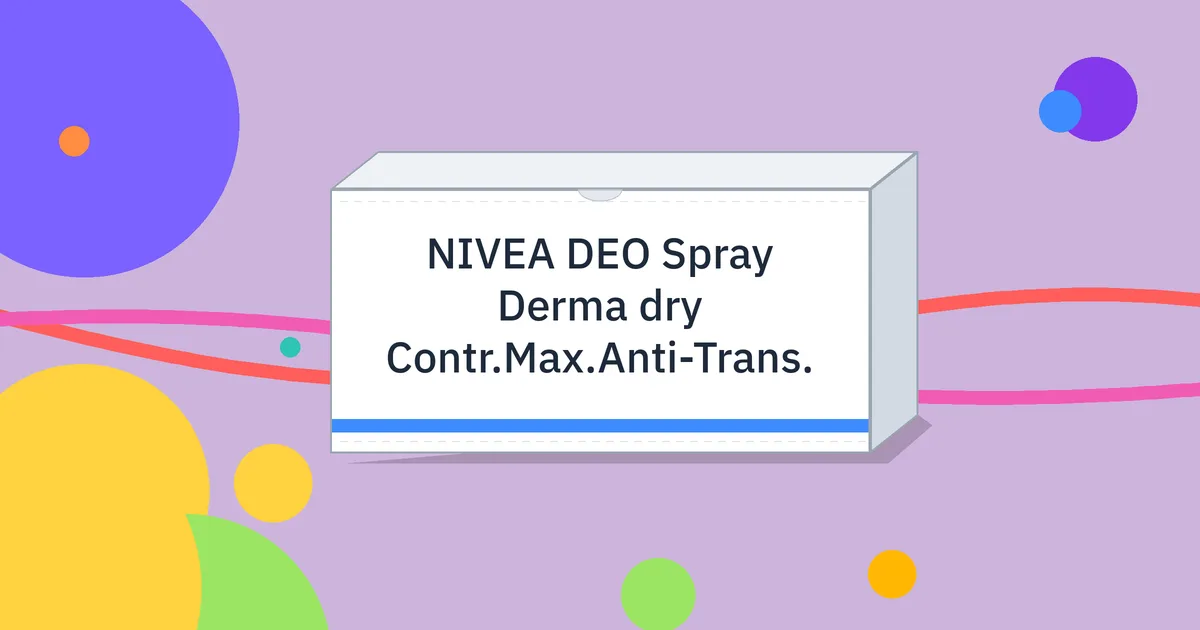 Symbolbild: Packung mit der Aufschrift NIVEA DEO Spray Derma dry Contr.Max.Anti-Trans. (PZN 18911989) – Verfügbarkeit und Bezug in Apotheken in Frankfurt am Main