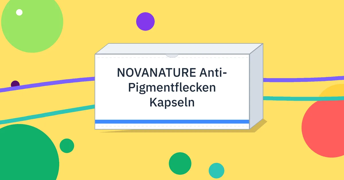 Symbolbild: Packung mit der Aufschrift NOVANATURE Anti-Pigmentflecken Kapseln (PZN 19263682) – Verfügbarkeit und Bezug in Apotheken in Frankfurt am Main
