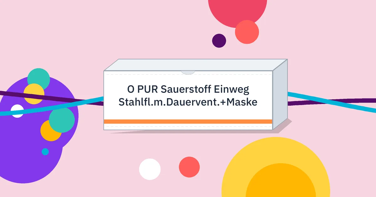 Symbolbild: Packung mit der Aufschrift O PUR Sauerstoff Einweg Stahlfl.m.Dauervent.+Maske (PZN 03727754) – Verfügbarkeit und Bezug in Apotheken in Frankfurt am Main