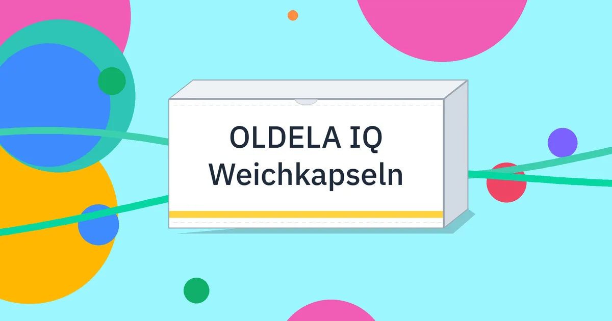Symbolbild: Packung mit der Aufschrift OLDELA IQ Weichkapseln (PZN 19680204) – Verfügbarkeit und Bezug in Apotheken in Frankfurt am Main