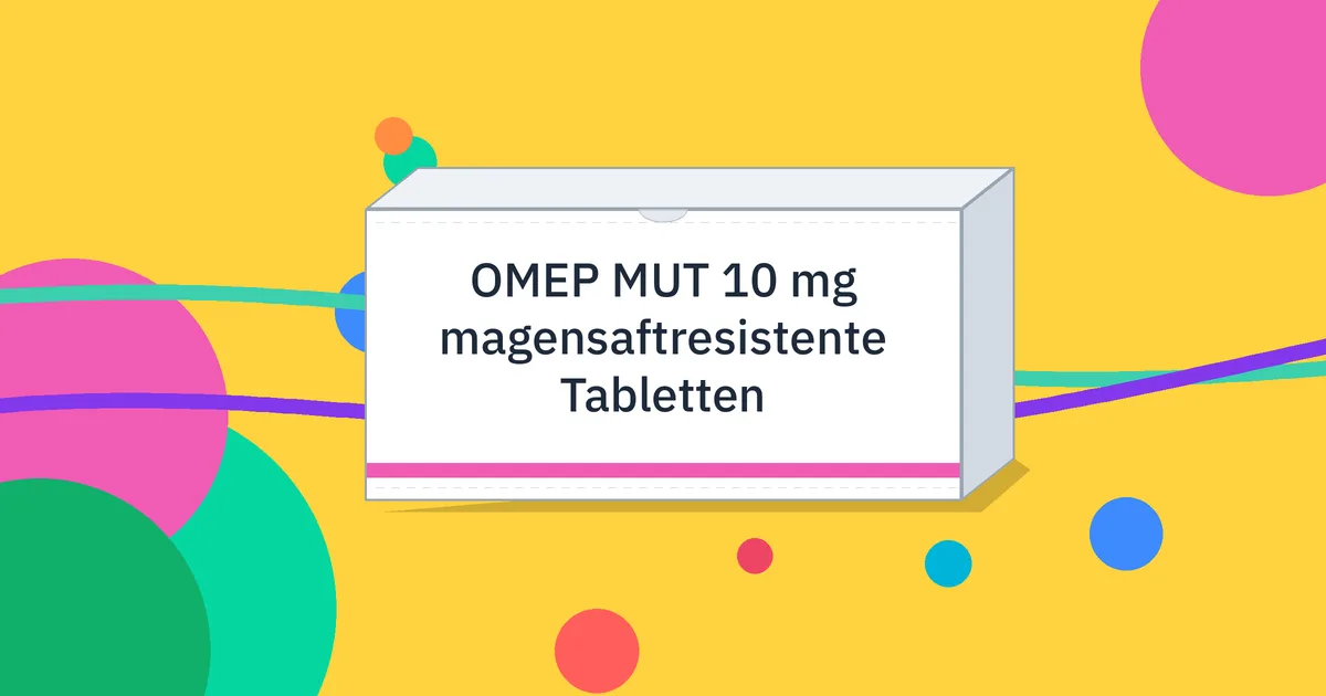Symbolbild: Packung mit der Aufschrift OMEP MUT 10 mg magensaftresistente Tabletten (PZN 06766080) – Verfügbarkeit und Bezug in Apotheken in Frankfurt am Main