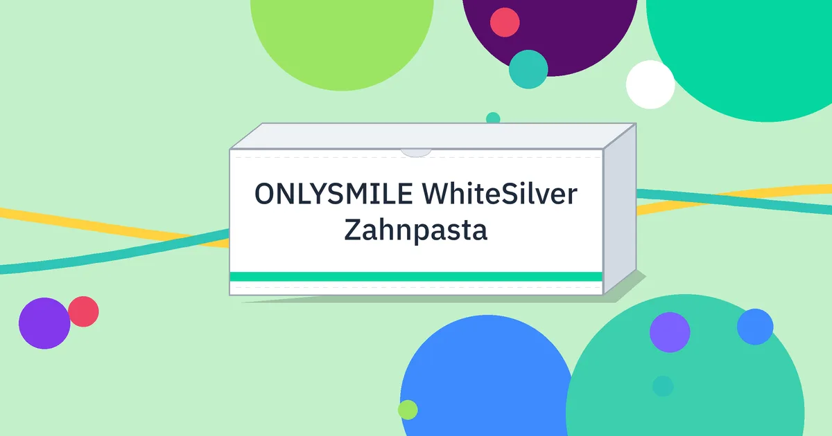 Symbolbild: Packung mit der Aufschrift ONLYSMILE WhiteSilver Zahnpasta (PZN 20791239) – Verfügbarkeit und Bezug in Apotheken in Frankfurt am Main