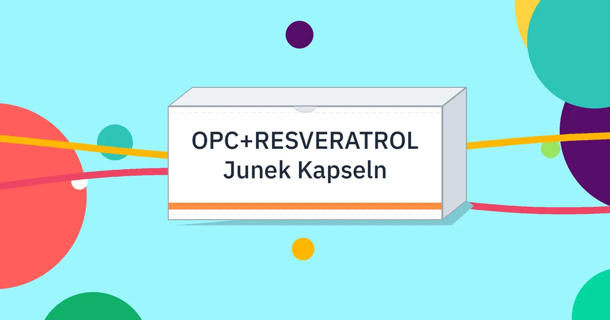 Symbolbild: Packung mit der Aufschrift OPC+RESVERATROL Junek Kapseln (PZN 07078726) – Verfügbarkeit und Bezug in Apotheken in Frankfurt am Main