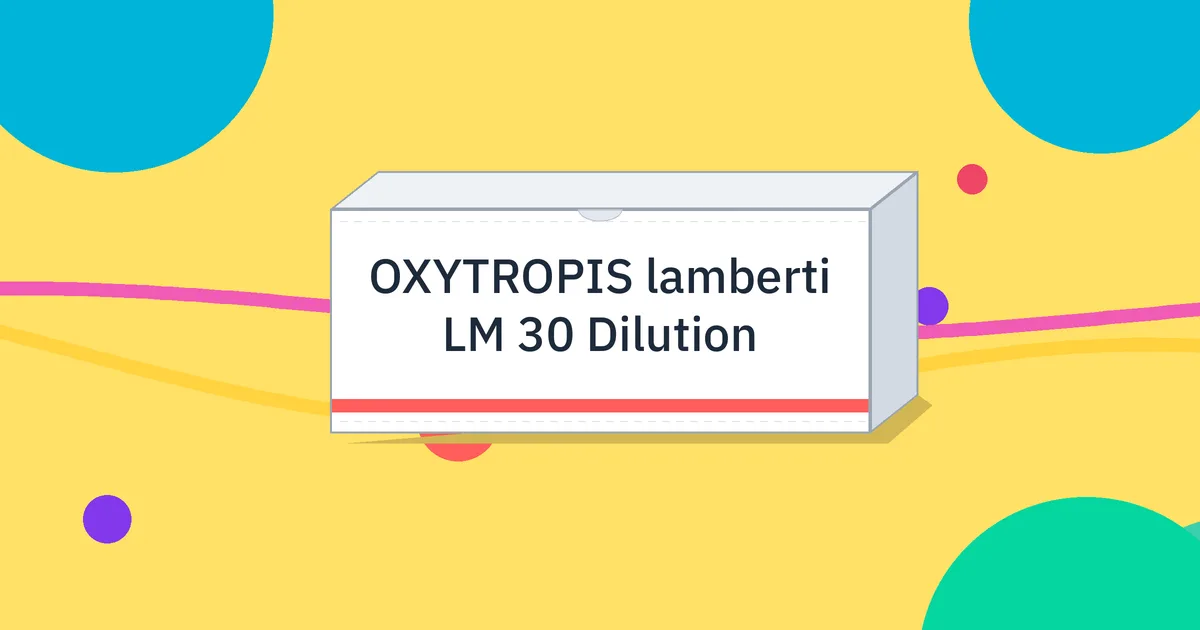 Symbolbild: Packung mit der Aufschrift OXYTROPIS lamberti LM 30 Dilution (PZN 13630091) – Verfügbarkeit und Bezug in Apotheken in Frankfurt am Main