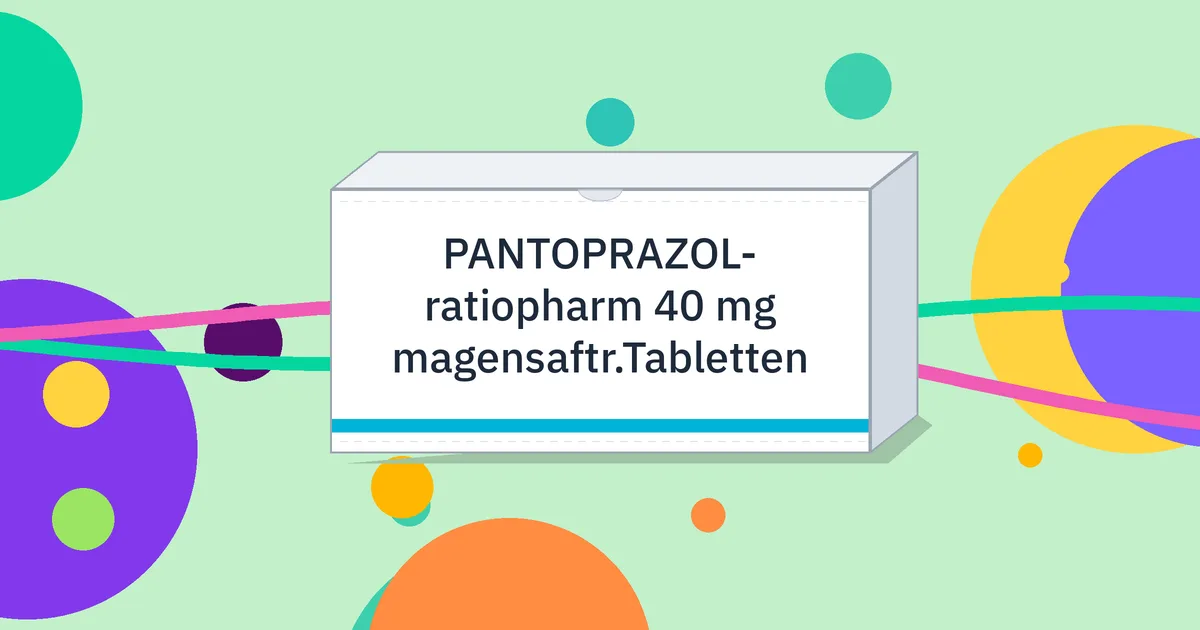 Symbolbild: Packung mit der Aufschrift PANTOPRAZOL-ratiopharm 40 mg magensaftr.Tabletten (PZN 07189762) – Verfügbarkeit und Bezug in Apotheken in Frankfurt am Main