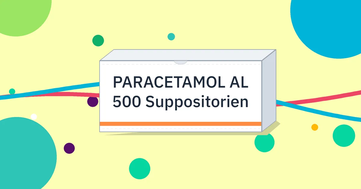 Symbolbild: Packung mit der Aufschrift PARACETAMOL AL 500 Suppositorien (PZN 07511904) – Verfügbarkeit und Bezug in Apotheken in Frankfurt am Main