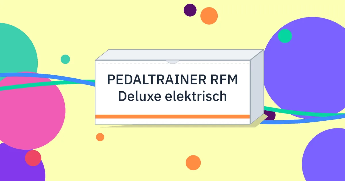 Symbolbild: Packung mit der Aufschrift PEDALTRAINER RFM Deluxe elektrisch (PZN 09916350) – Verfügbarkeit und Bezug in Apotheken in Frankfurt am Main