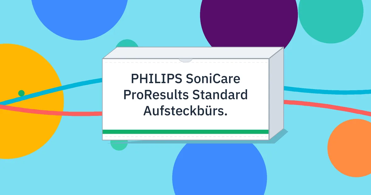 Symbolbild: Packung mit der Aufschrift PHILIPS SoniCare ProResults Standard Aufsteckbürs. (PZN 10201544) – Verfügbarkeit und Bezug in Apotheken in Frankfurt am Main