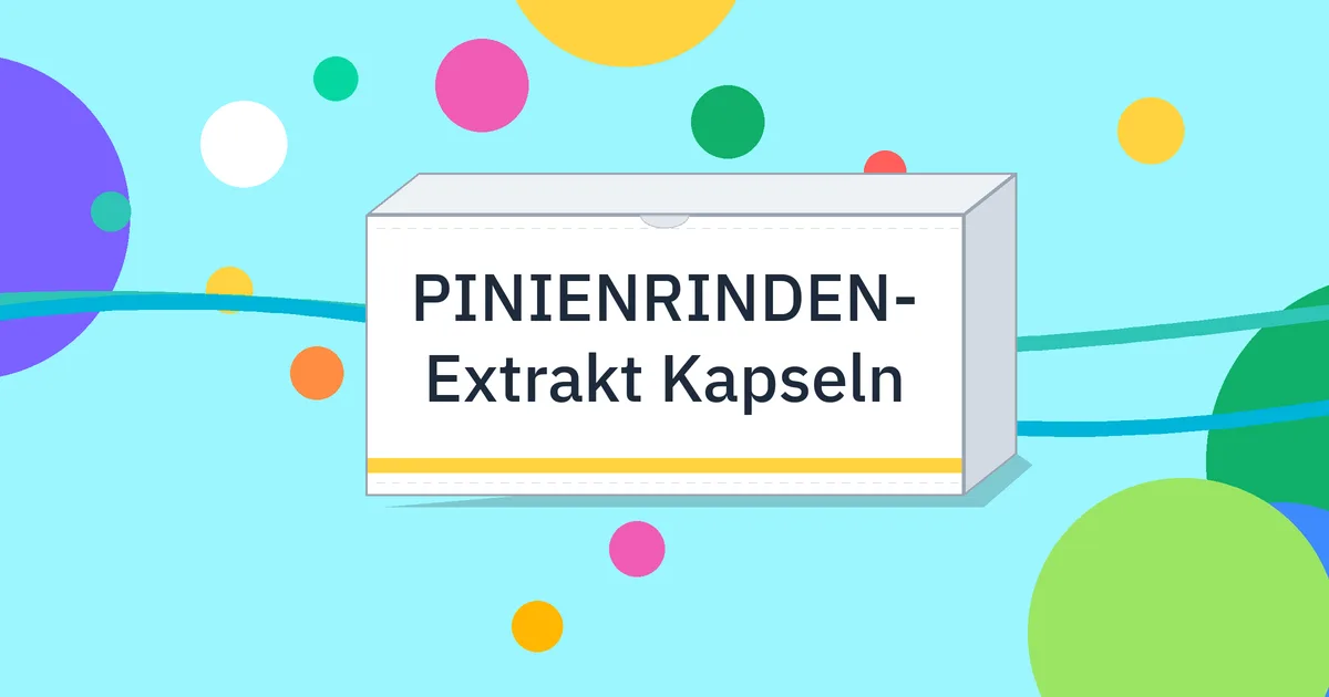 Symbolbild: Packung mit der Aufschrift PINIENRINDEN-Extrakt Kapseln (PZN 12419253) – Verfügbarkeit und Bezug in Apotheken in Frankfurt am Main