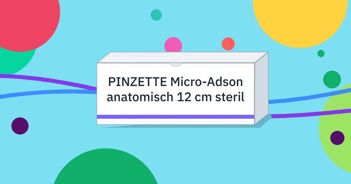Symbolbild: Packung mit der Aufschrift PINZETTE Micro-Adson anatomisch 12 cm steril (PZN 17248052) – Verfügbarkeit und Bezug in Apotheken in Frankfurt am Main