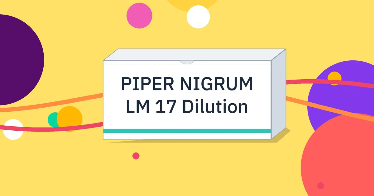 Symbolbild: Packung mit der Aufschrift PIPER NIGRUM LM 17 Dilution (PZN 13644880) – Verfügbarkeit und Bezug in Apotheken in Frankfurt am Main