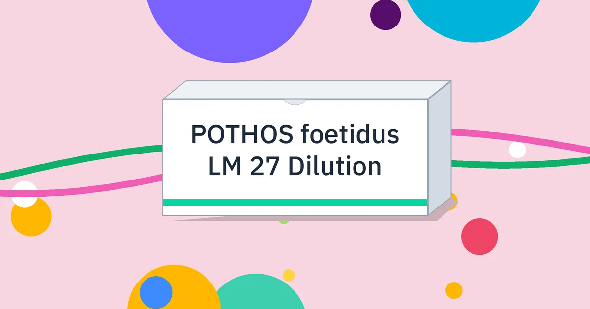 Symbolbild: Packung mit der Aufschrift POTHOS foetidus LM 27 Dilution (PZN 13666290) – Verfügbarkeit und Bezug in Apotheken in Frankfurt am Main