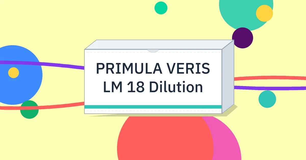 Symbolbild: Packung mit der Aufschrift PRIMULA VERIS LM 18 Dilution (PZN 13667585) – Verfügbarkeit und Bezug in Apotheken in Frankfurt am Main