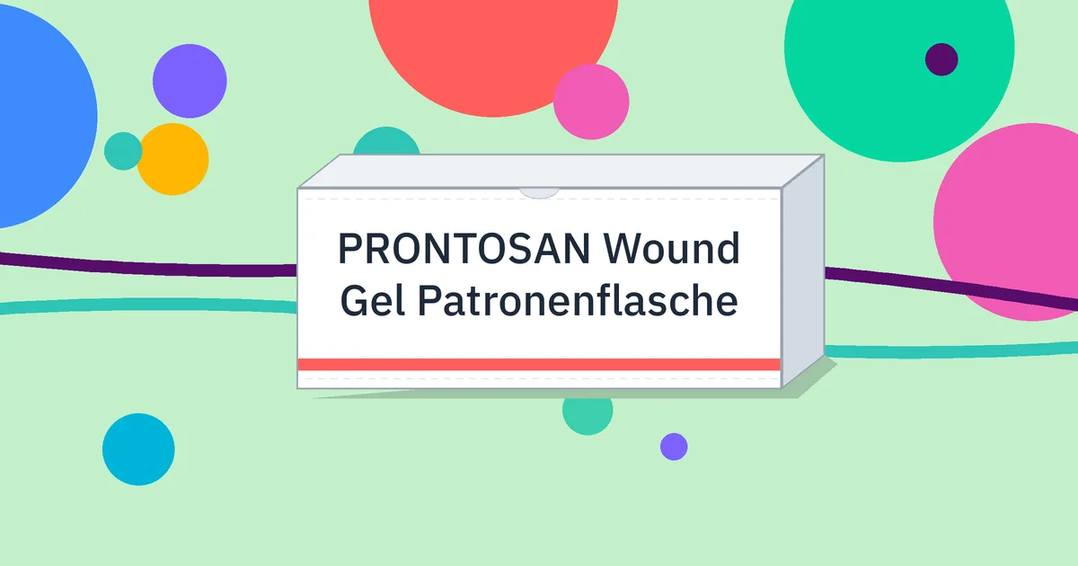 Symbolbild: Packung mit der Aufschrift PRONTOSAN Wound Gel Patronenflasche (PZN 10089573) – Verfügbarkeit und Bezug in Apotheken in Frankfurt am Main