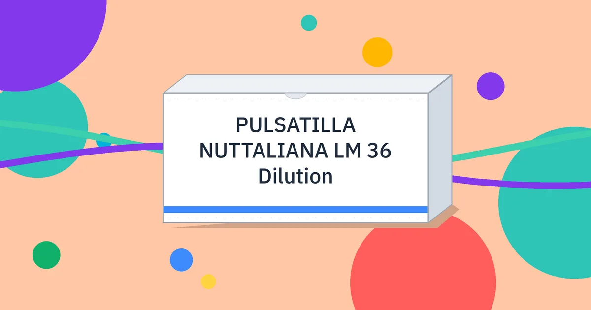 Symbolbild: Packung mit der Aufschrift PULSATILLA NUTTALIANA LM 36 Dilution (PZN 13671552) – Verfügbarkeit und Bezug in Apotheken in Frankfurt am Main